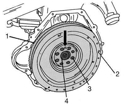 Flywheel or drive disc (automatic transmission models) (Mercedes-Benz ...