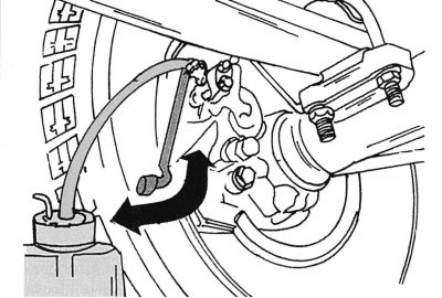 Bleeding the brakes (Mercedes-Benz Sprinter 1995-2000, diesel: Chassis ...