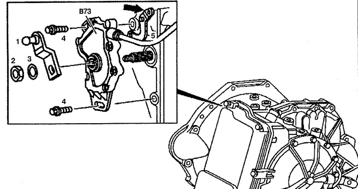 Gear selector lever position sensor (vehicles with engines 111, 601.970 ...