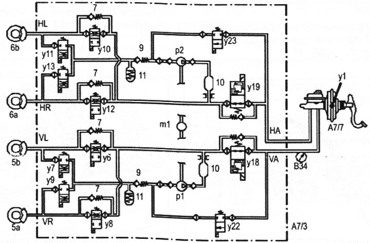 Hydraulic brake force control unit (Mercedes-Benz Vito 2 2003-2014 ...