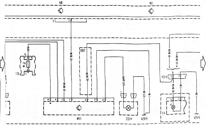 Scheme 49. Direction indicators and hazard warning lights (Mercedes ...