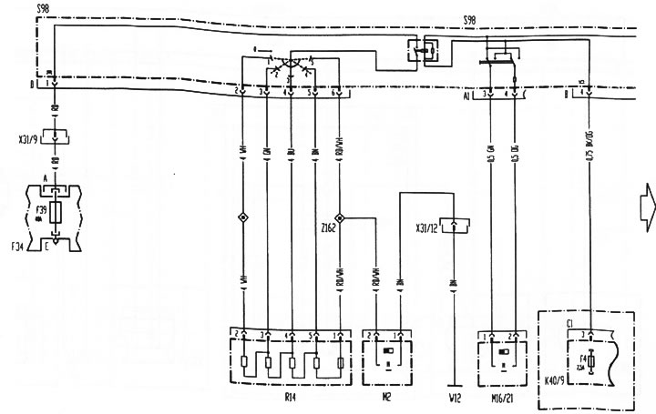 Scheme 57. Heater diagram (Mercedes-Benz Vito 2 2003-2014, diesel ...