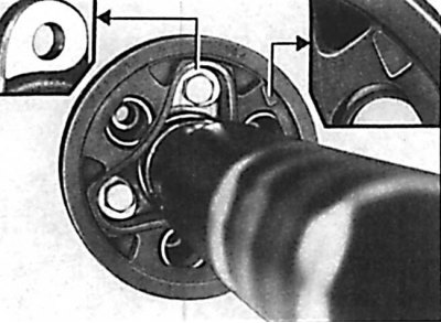 Rubber elastic coupling of the cardan shaft (Mercedes-Benz W124 1984 ...