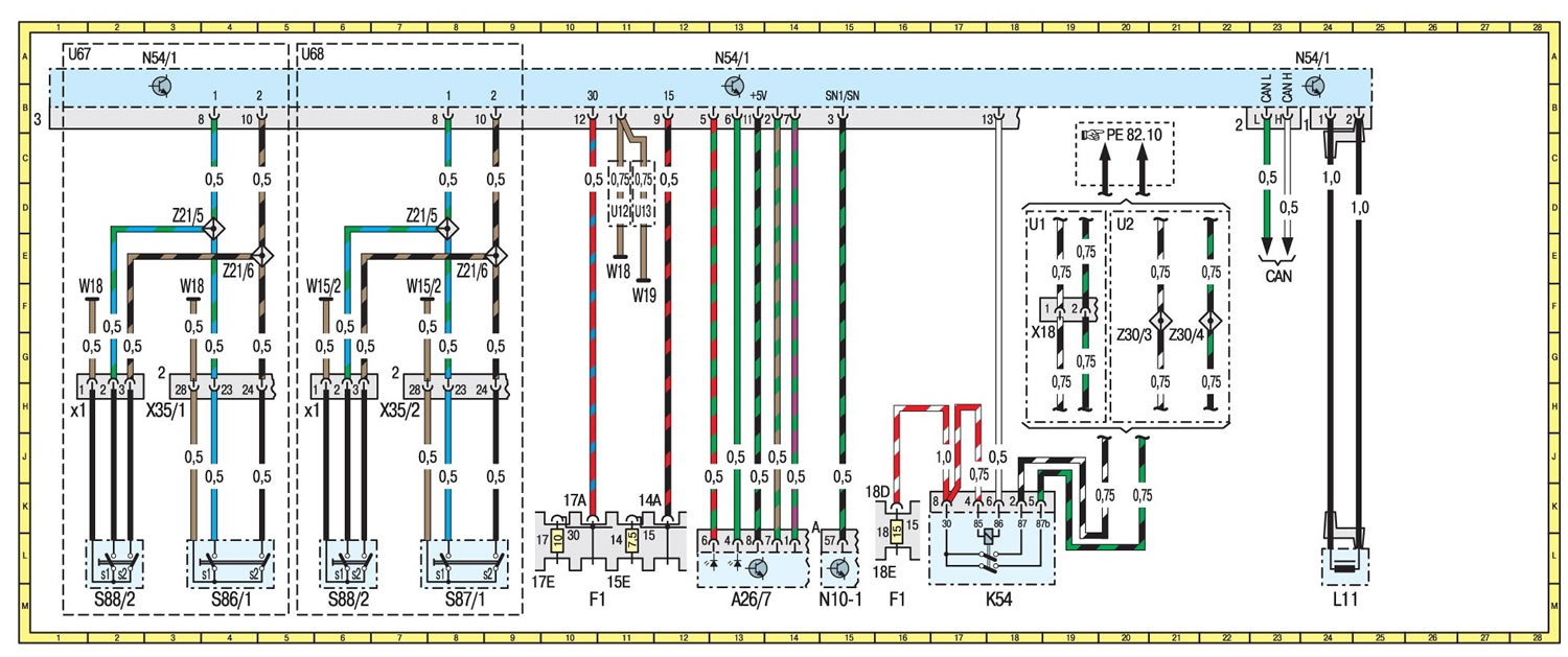 Scheme 22. Infrared remote control (Mercedes-Benz W210 1996-2002 ...