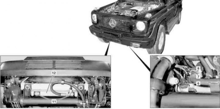 Servis komponentov nasávaného vzduchu (Mercedes-Benz W463 (Gelandewagen ...