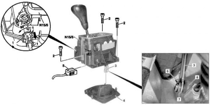 Снятие и установка селекторного модуля (ESM) (Мерседес-Бенц W463 ...