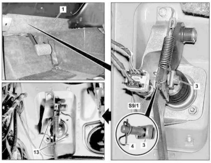 Removal and installation the brake booster and the BAS diaphragm stroke ...