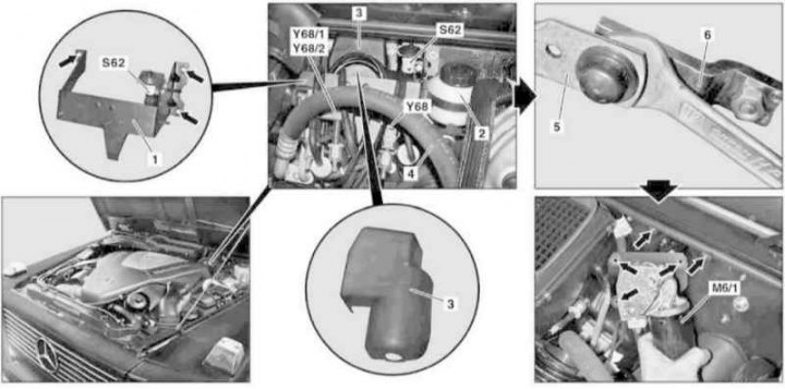 Removal and installation windshield wiper drive electric motors ...