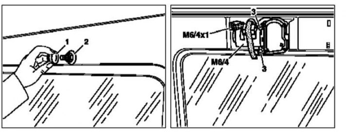 Removal and installation windshield wiper drive electric motors ...