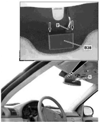Removal and installation the rain sensor (if equipped) (Mercedes-Benz ...
