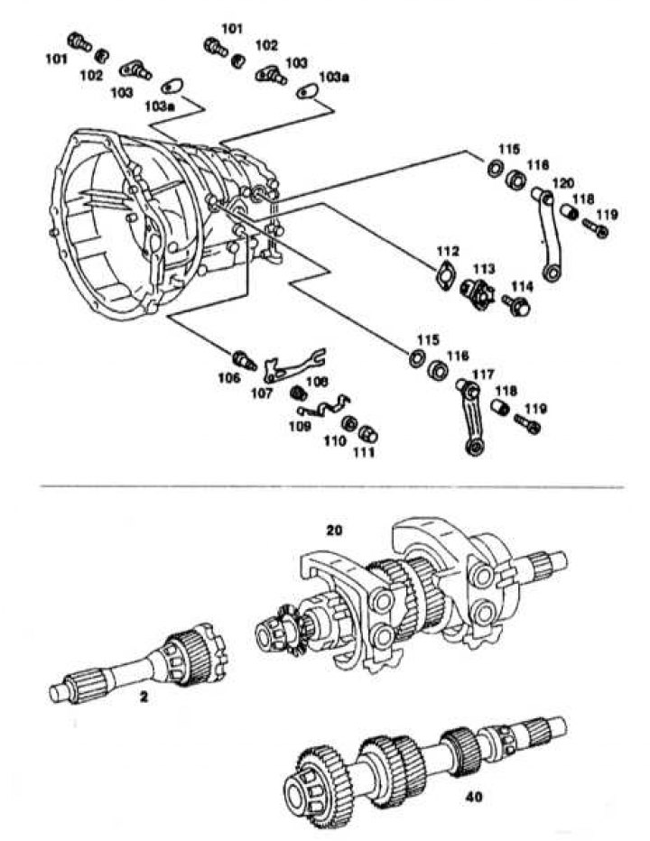Removal and installation drive and driven gears (Mercedes-Benz W140 ...