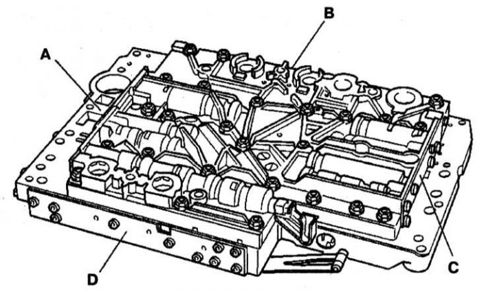 Disassembling and assembling the gear shift plate (Mercedes-Benz W140 1991-1998: Transmission ...