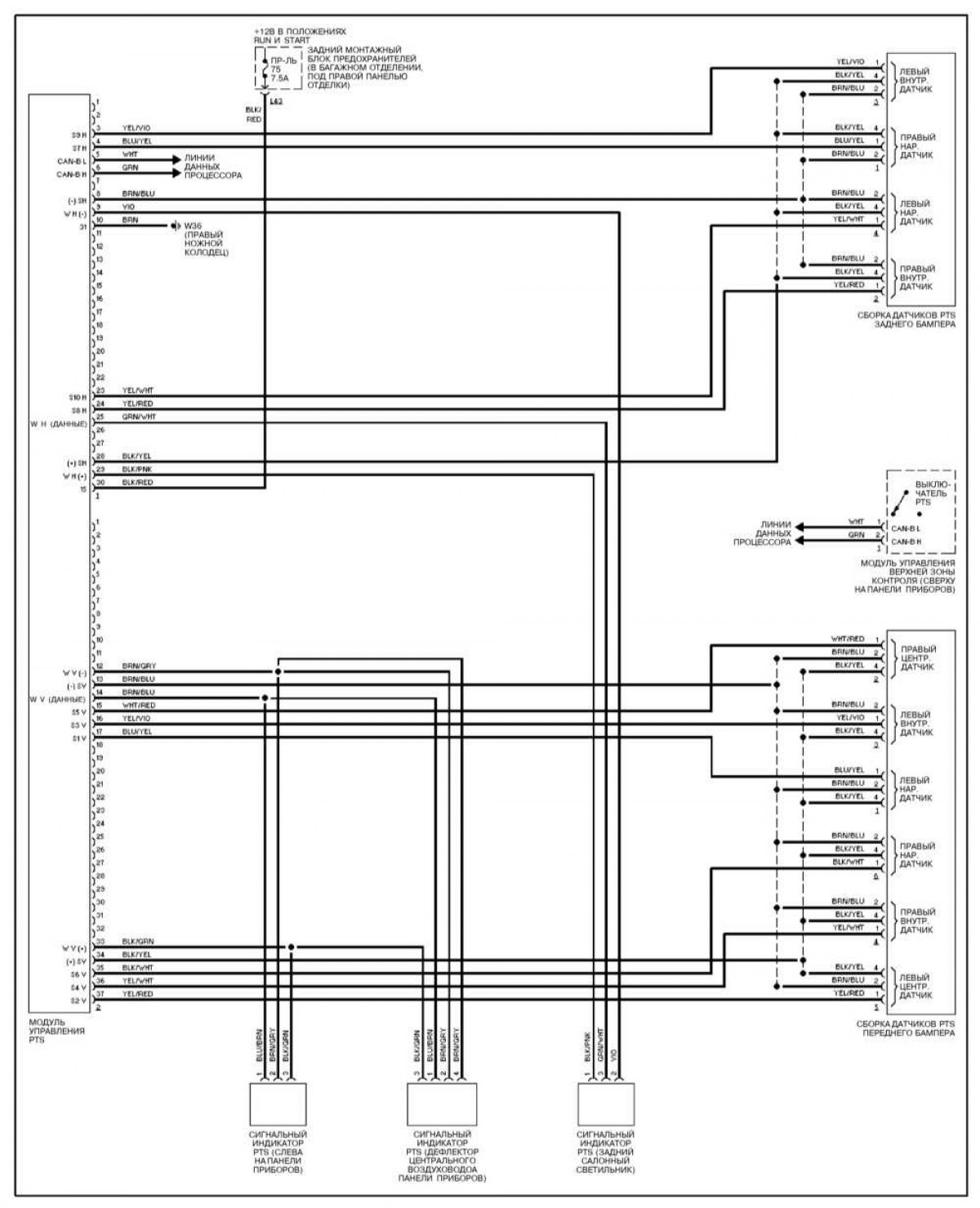 Parktronic system (Mercedes-Benz W220 1998-2005: Electrical equipment ...